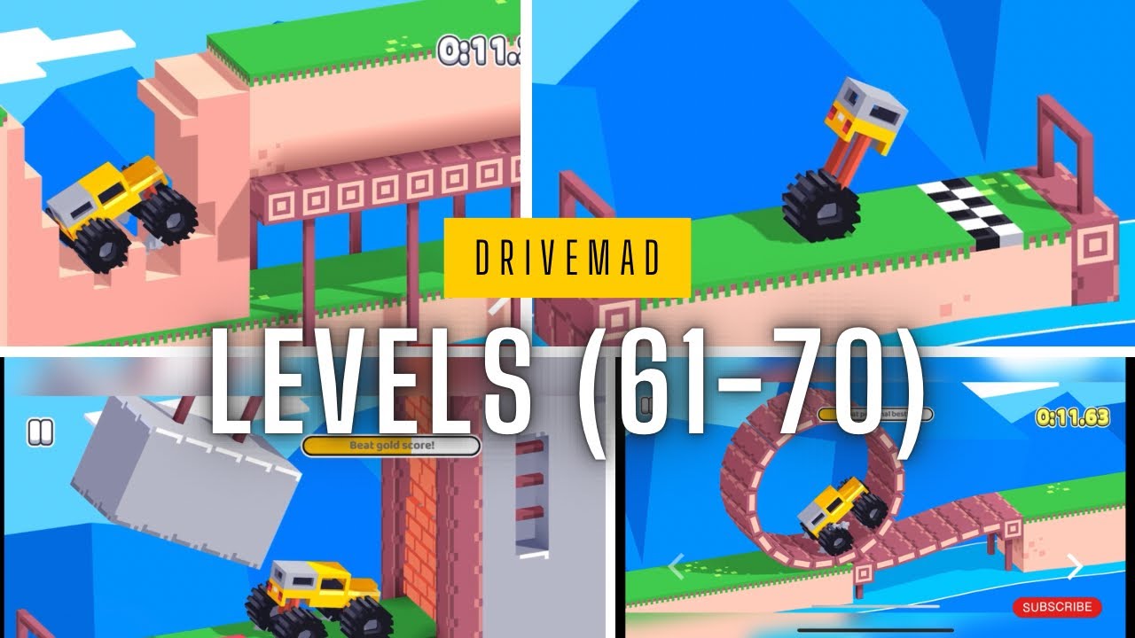 Fancade Drive Mad: Tough Challenges Levels 61-70😎 - YouTube