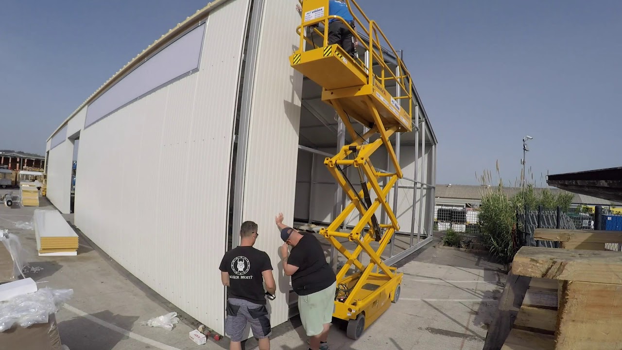 Building a storage hall - YouTube