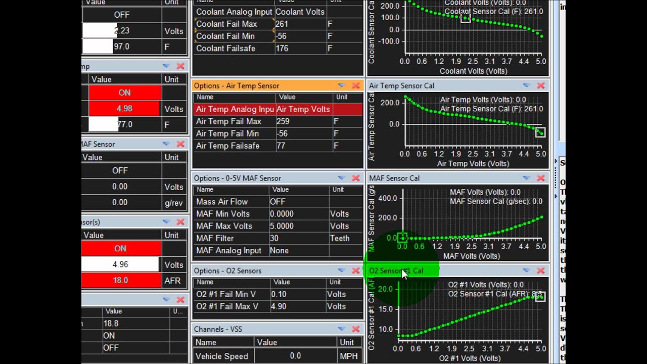 Radium EMS Tutorial: AEMTuner Sensors - YouTube