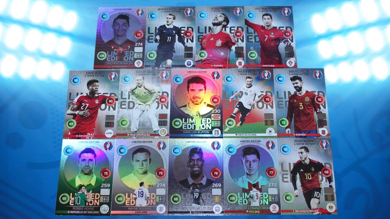 ALL LIMITED EDITION CARDS ☆ EURO 2016 Adrenalyn XL ☆ Panini - YouTube