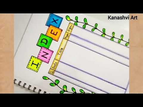 How to make index page/ Index design for project /How to make index in ...