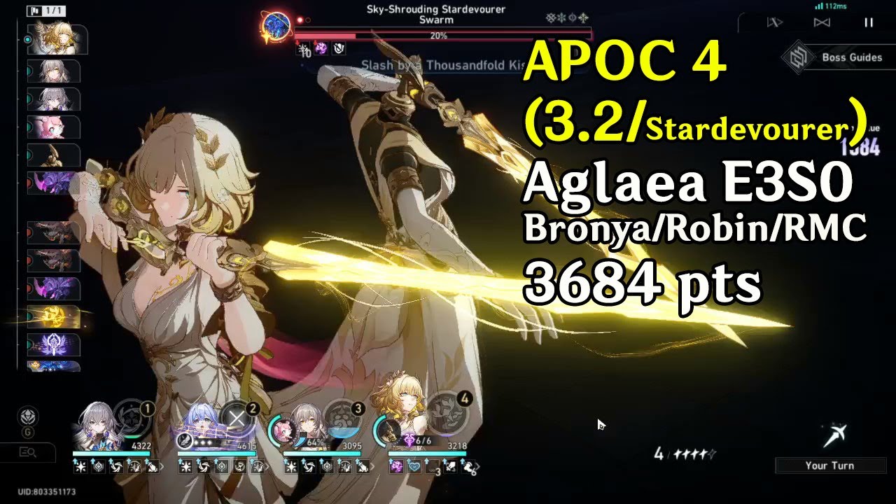 APOC 4 (3.2) - Aglaea E3S0 (Robin e1,Bronya,RMC) vs. Stardevourer Swarm ...