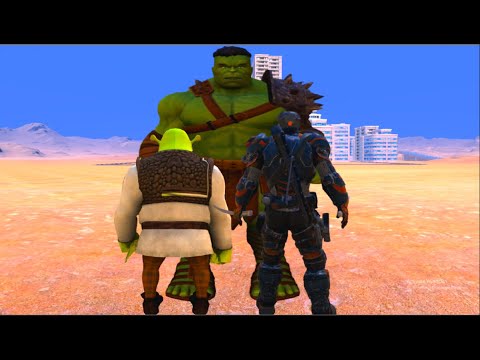 Hulk vs SHREK and Deathstroke - YouTube