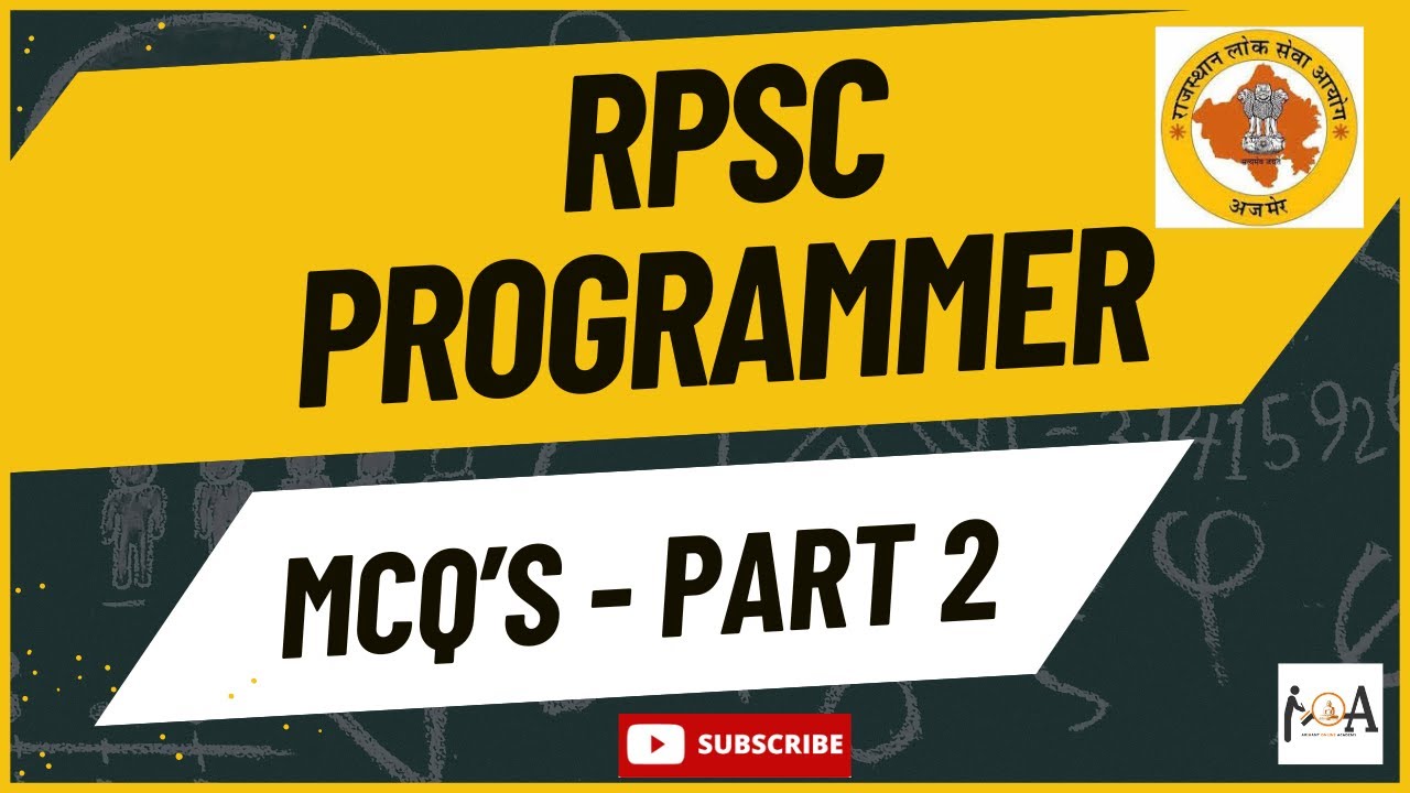 Most Important Rpsc Programmer Exam Mcqs Practice And Preparation Youtube