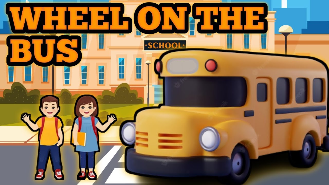 wheel on the bus 🚌 Go round and round poems for kids more nursery ...