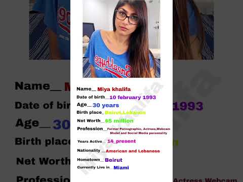Miya khalifa biography #shorts #biography #youtubeshorts