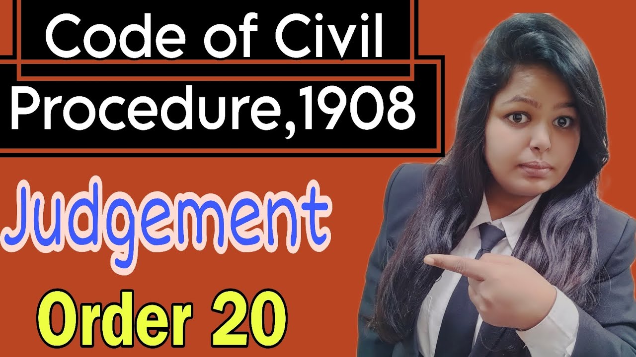 Judgement/निर्णय/Order 20 of cpc/difference between judgement and decree/Code of Civil ...