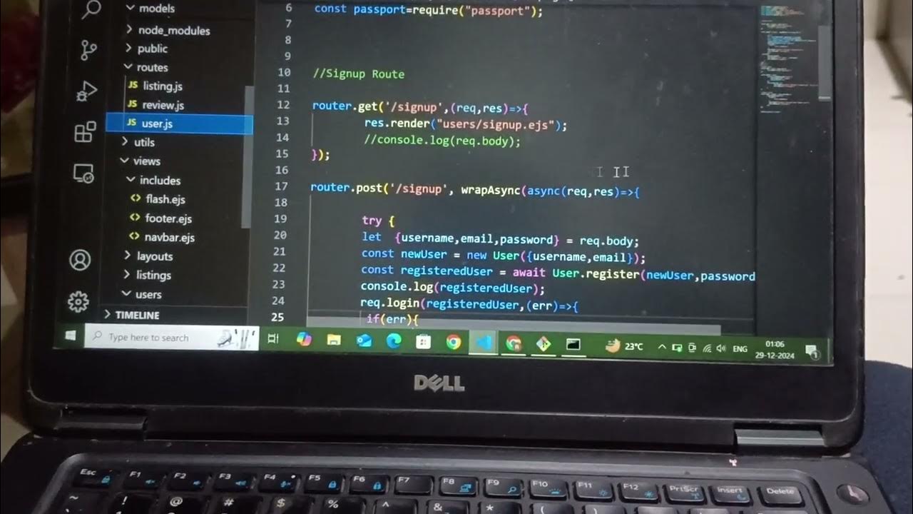 Web Development Challenge Day 216: Login/signup/logout route - YouTube