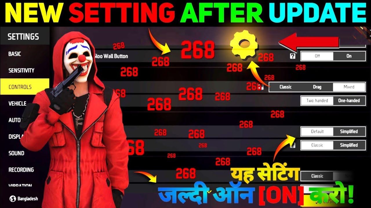 Free Fire Control Settings | Free Fire Pro Settings 2024 Sensitivity ...