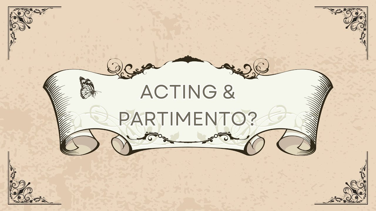 Acting - Operatic recitative - Short orchestral allegro (dramatic use ...