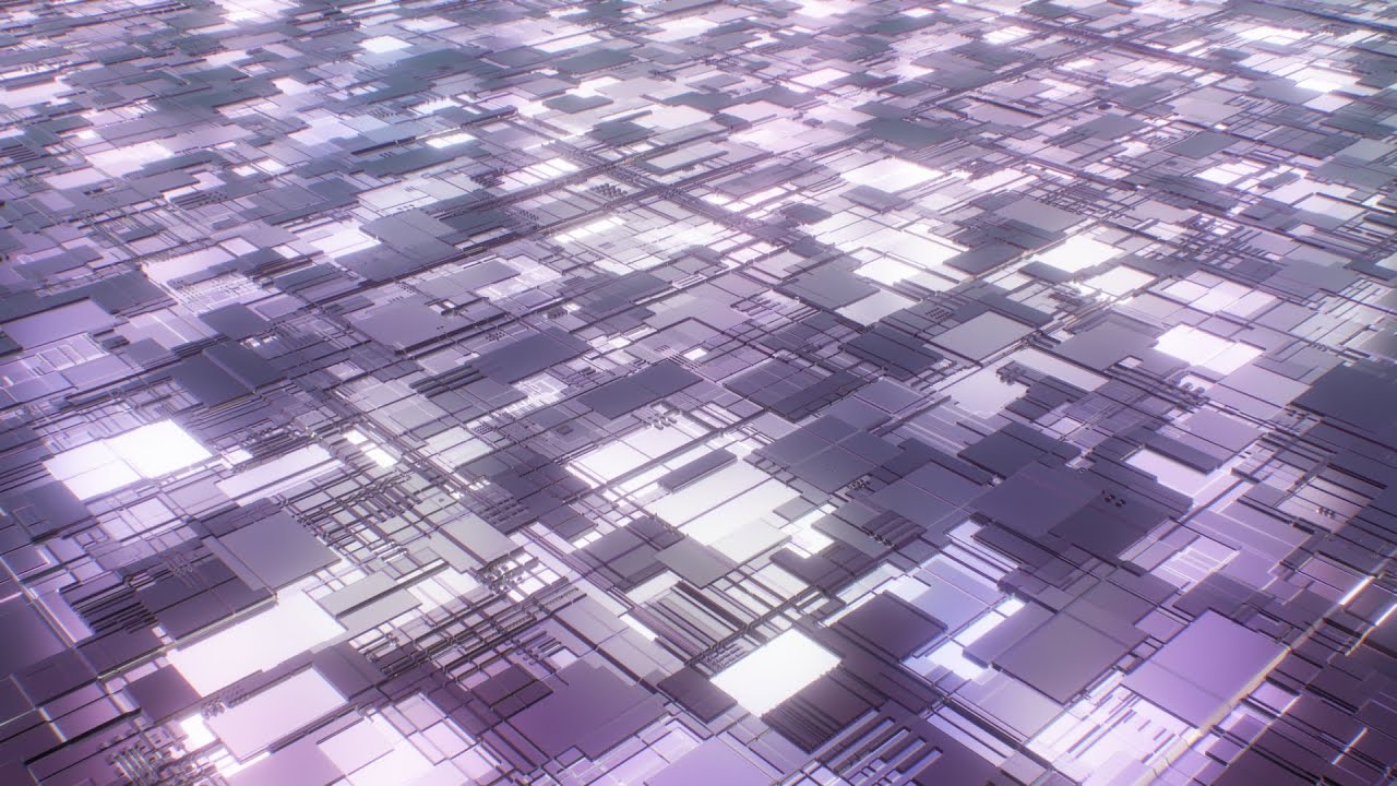 Futuristic Sci-Fi Moving Technology Abstract Metal Virtual Landscape 4K ...