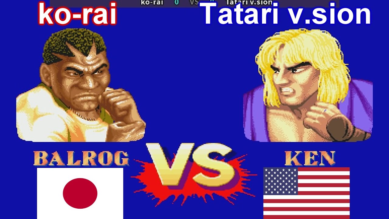 Street Fighter II': Hyper Fighting - ko-rai vs Tatari v.sion - YouTube