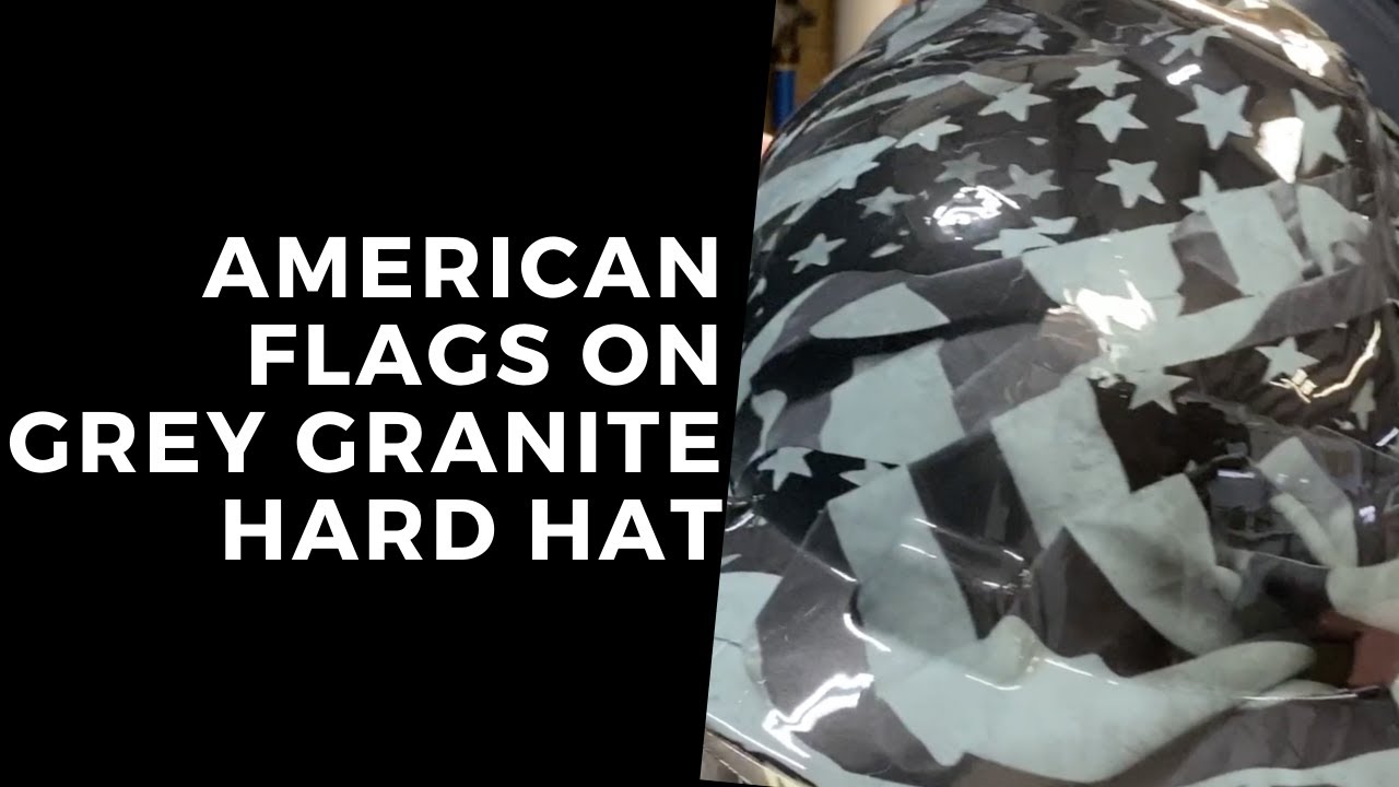 BEST HYDRO DIPPING | AMERICAN FLAGS ON GREY HARD HAT | BAG R BUCK ...