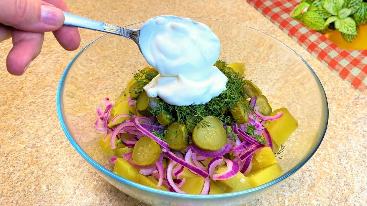 Der leckerste deutsche Salat! Ich werde nie müde, diesen Salat zu essen ...