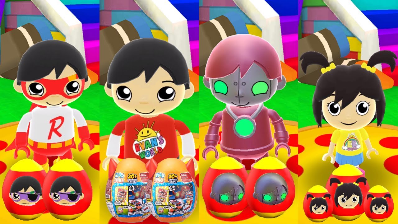 Ryan's World Race with Infrared Robo-Ryan vs Red Titan vs Emma vs Ryan ...