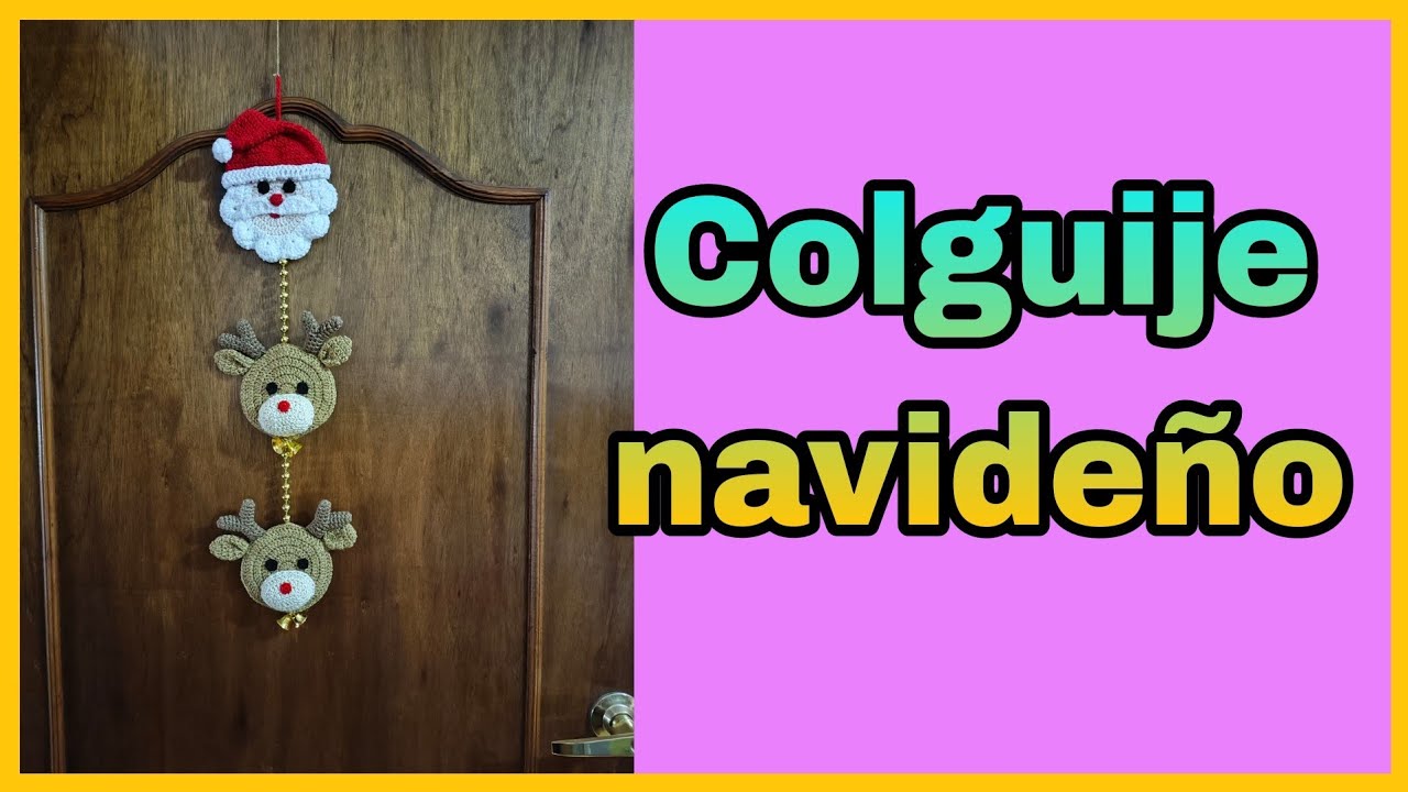 CÓMO tejer 🧶 un adorno navideño de RENO 🦌 para DECORAR la PUERTA 🚪 paso ...