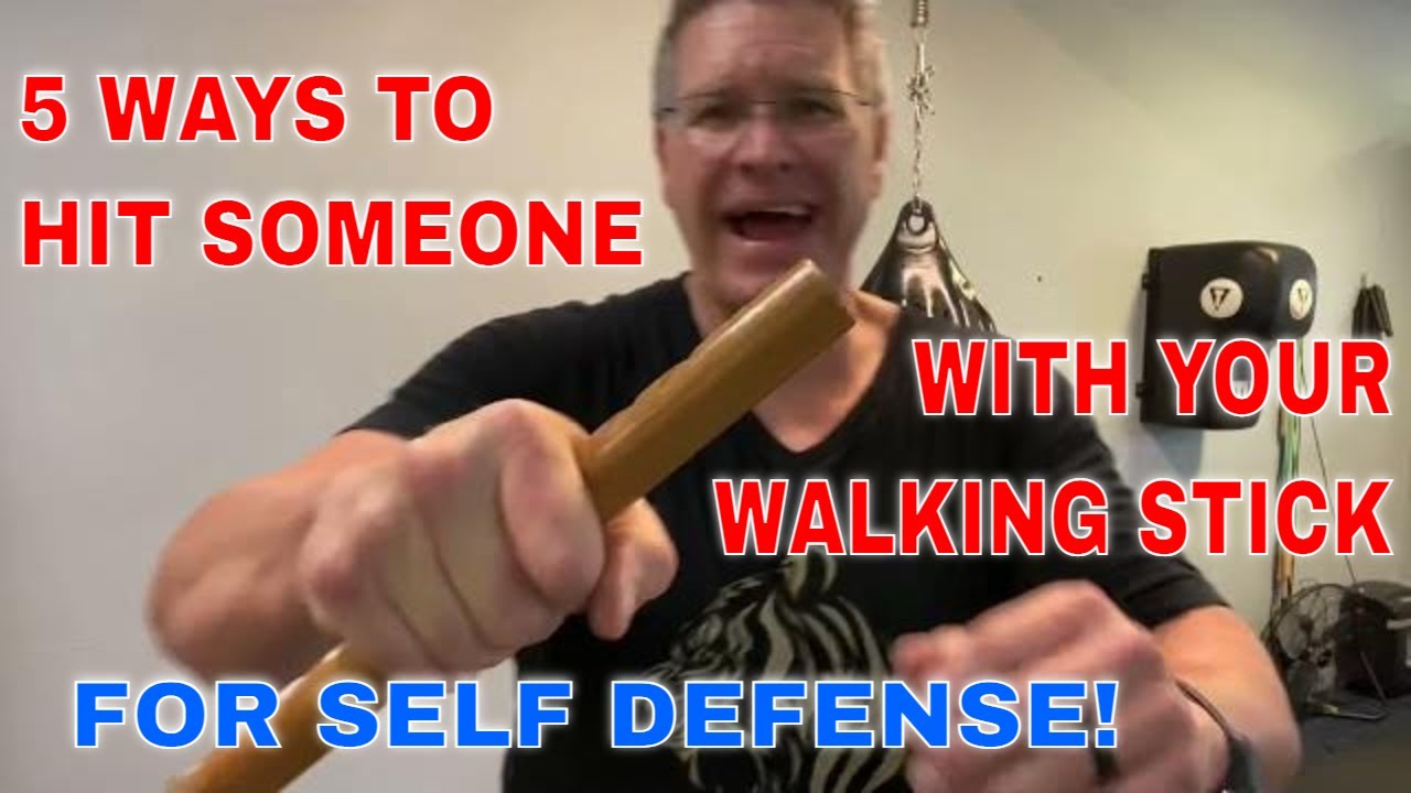 5 Ways To Hit Someone With Your Walking Stick - For Self Defense - YouTube