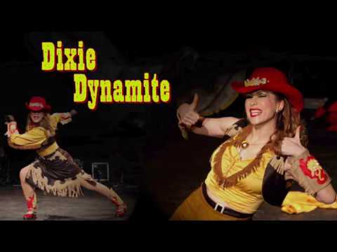 Vintage dancer Dixie Dynamite in her Cowgirl Burlesque Act "Go West ...