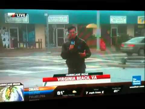 Streaker on The Weather Channel, Virginia Beach, VA 08/27 - YouTube