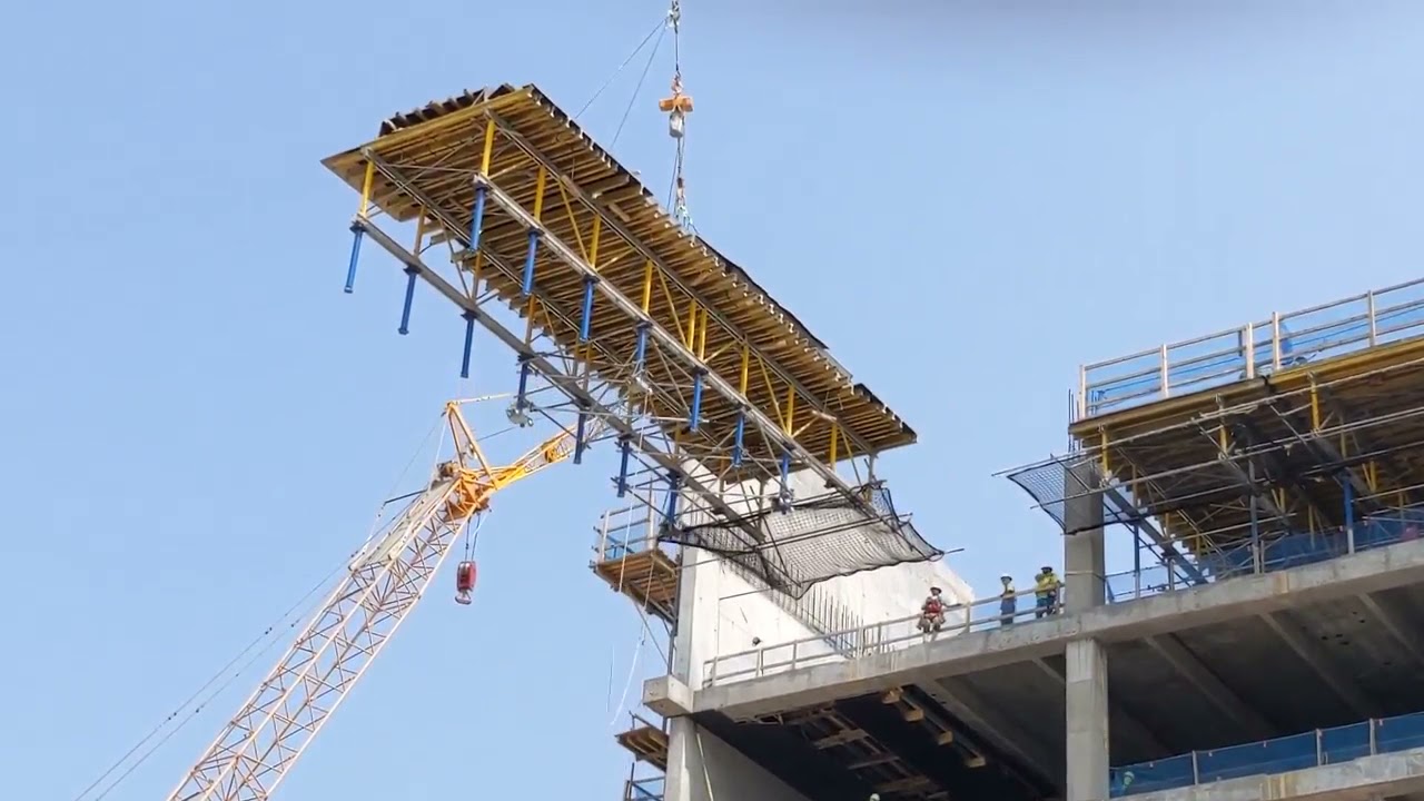 Doka Truss Table Solution with Debris Netting - YouTube
