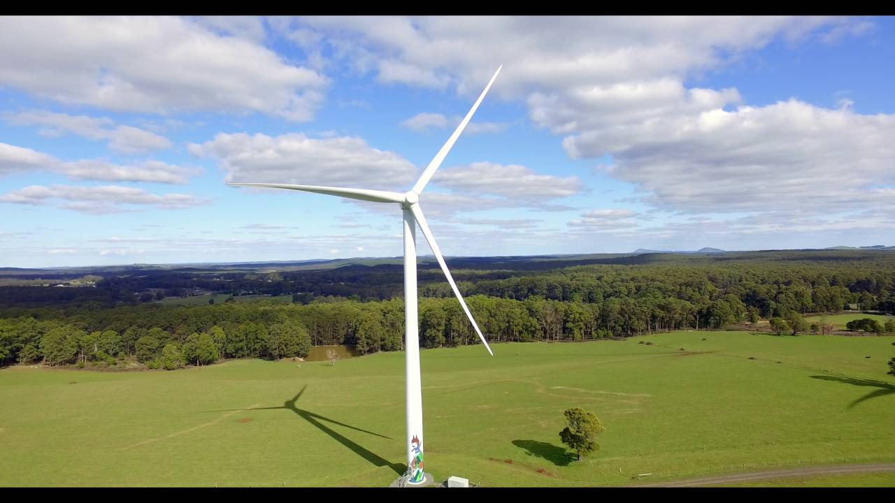 Hepburn Wind Turbines, Victoria by Drone Addiction - YouTube