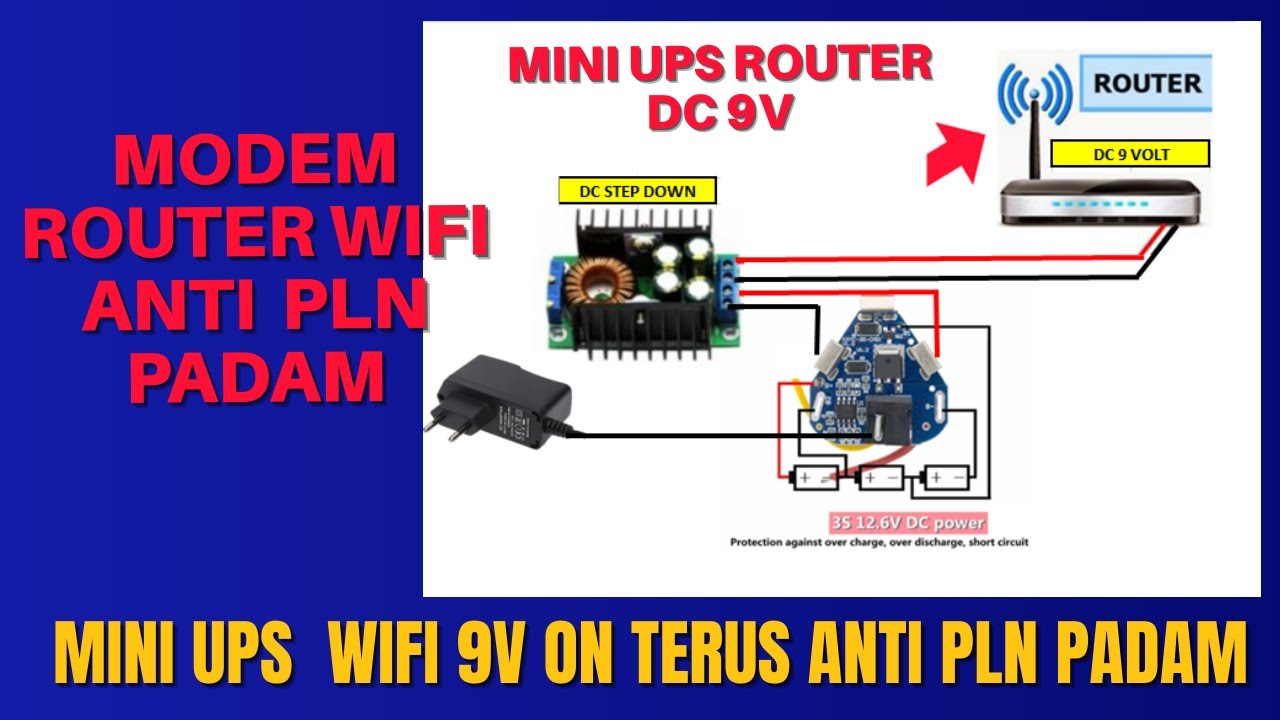 Ini Rahasianya ...!! Mini UPS Router Internet WiFi ON terus anti PLN ...