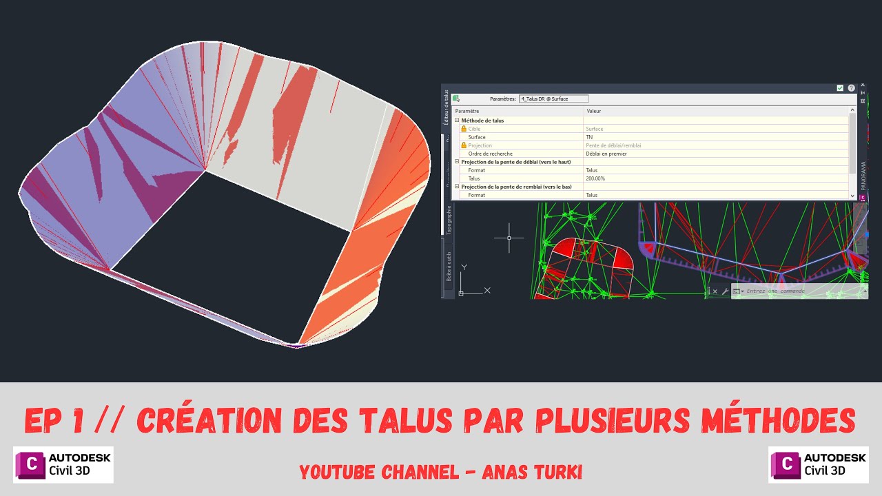 Ep 1 - La création des talus par plusieurs méthodes sur Civil 3D - YouTube