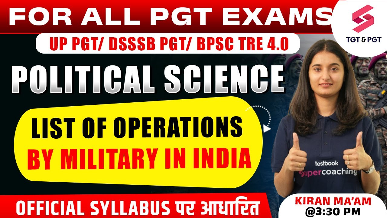 UP,DSSSB & BPSC PGT Political Science Classes 2025 | Military ...