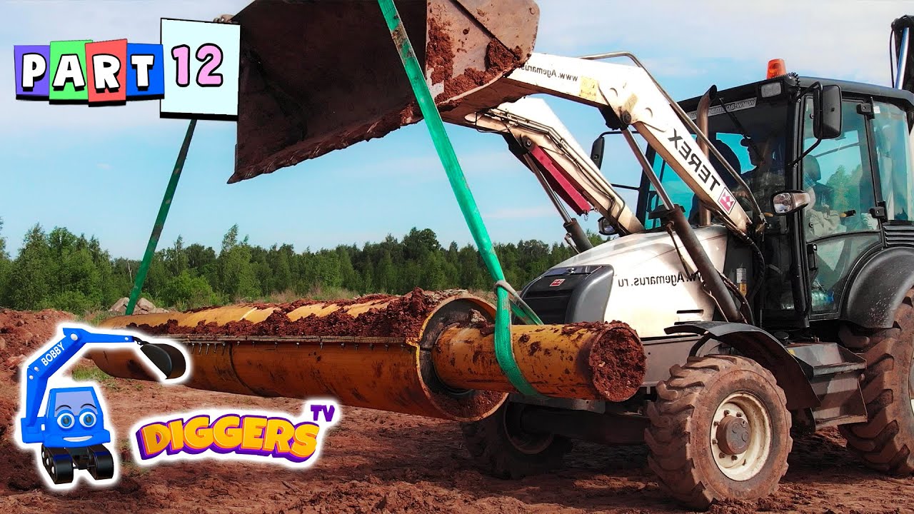 Big Diggers, Front Loader Tractors & More | Diggers For Children - YouTube