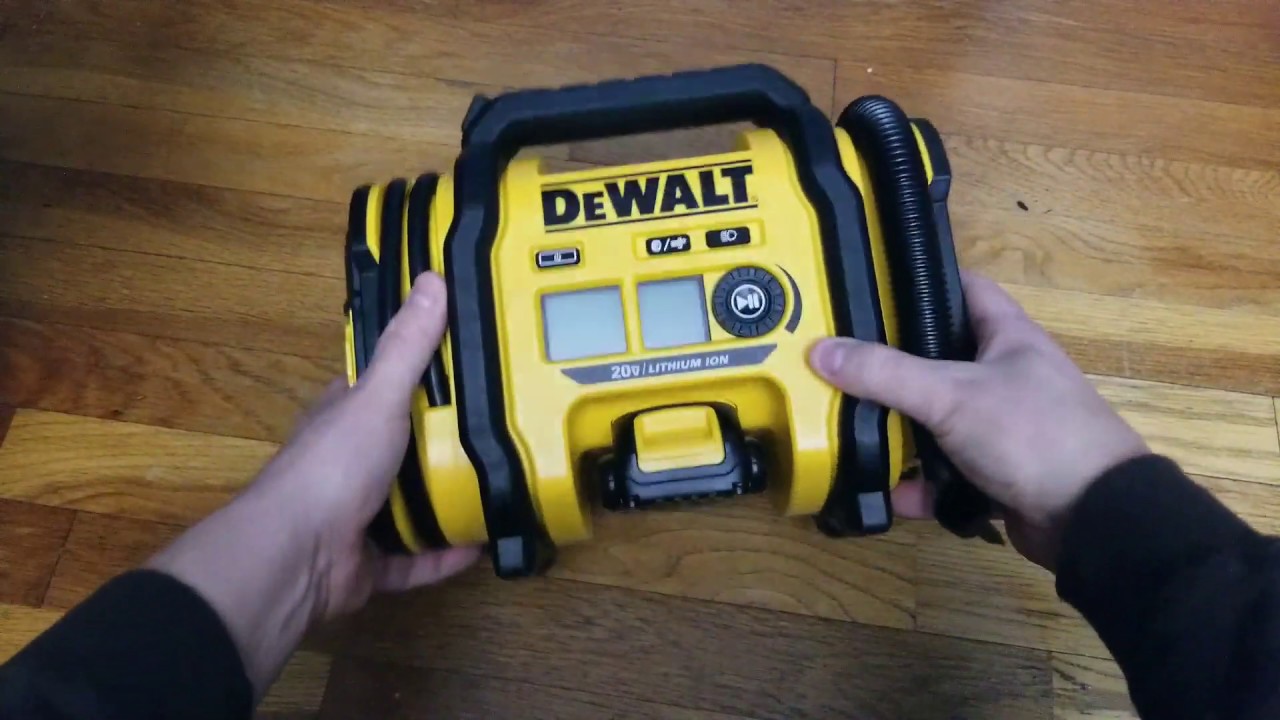 Dewalt 20 volt max corded/ cordless inflator/deflator unboxing - YouTube