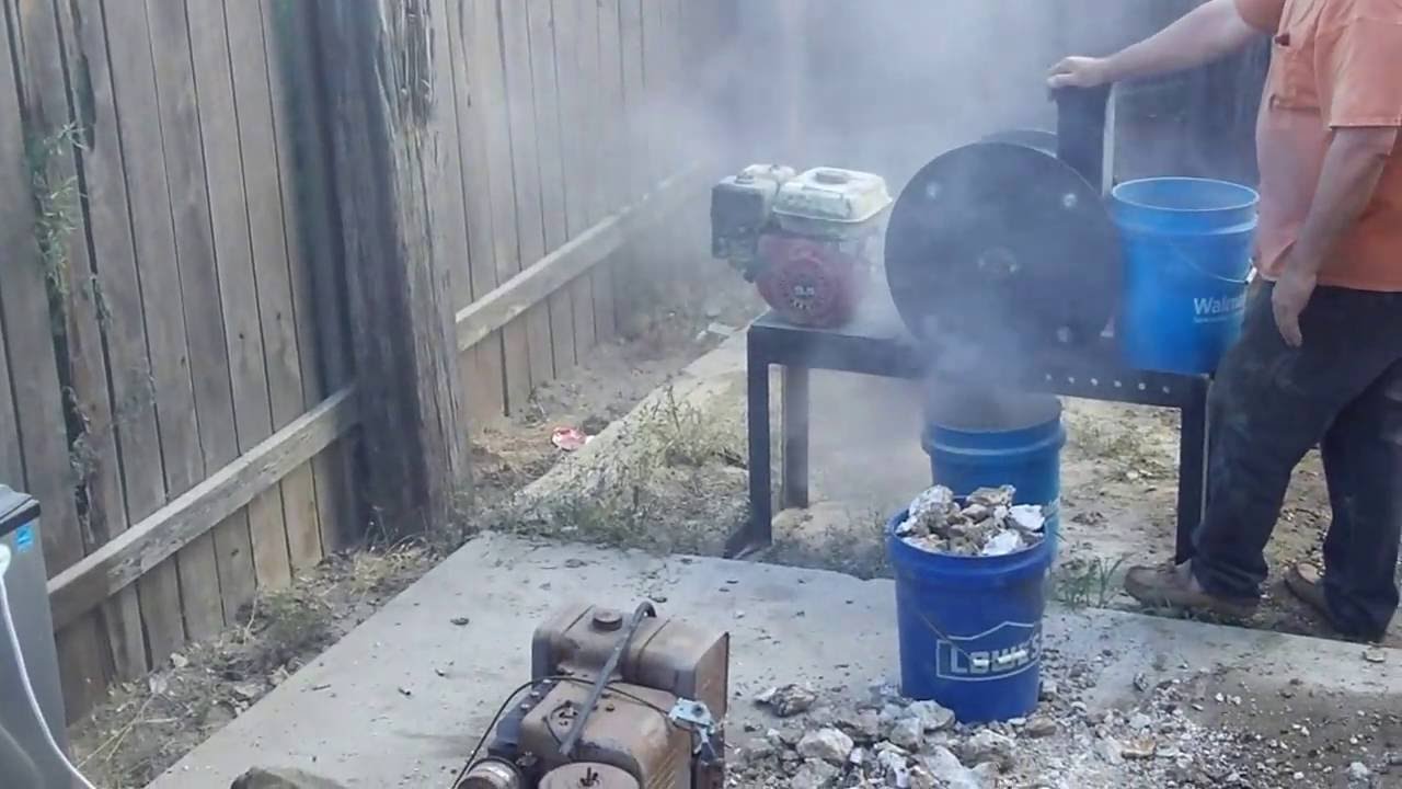 home made rock crusher mk2 - YouTube