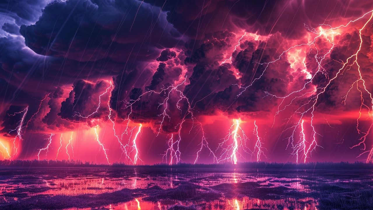 Fall Asleep Quickly with Terrible Thunderstorm & Heavy Rain Sounds ...