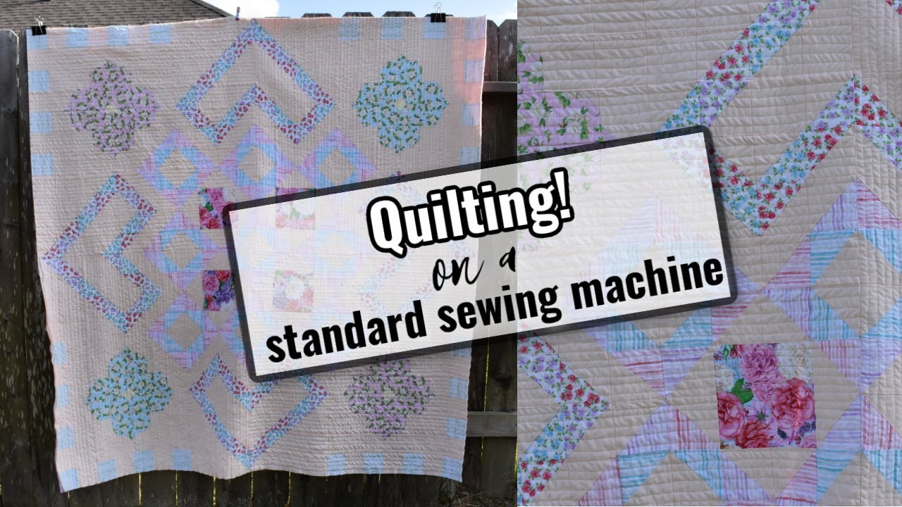 Quilting on a standard sewing machine | Quilting Large Quilts - YouTube