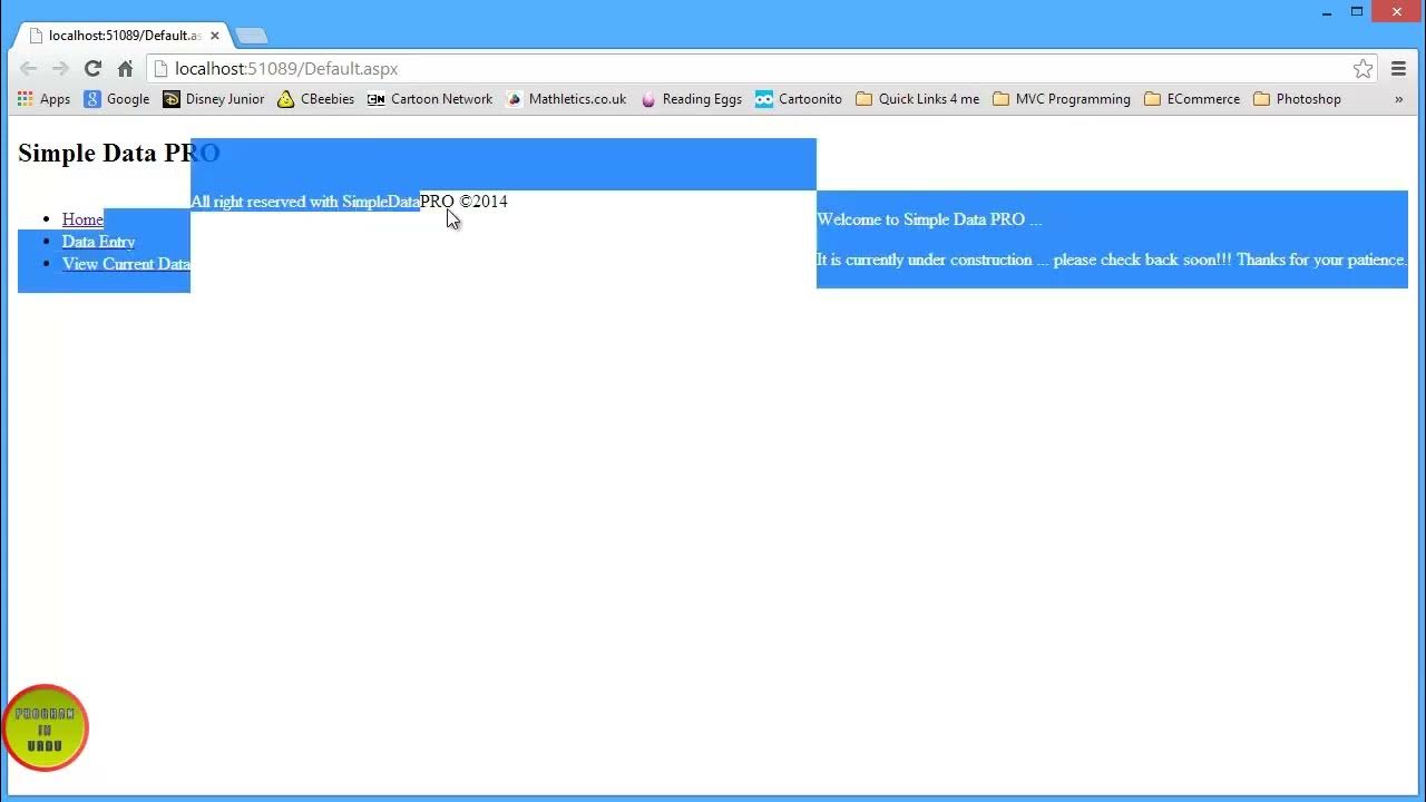 ASP NET VB NET Tutorials In Urdu Adding CSS to your application - YouTube