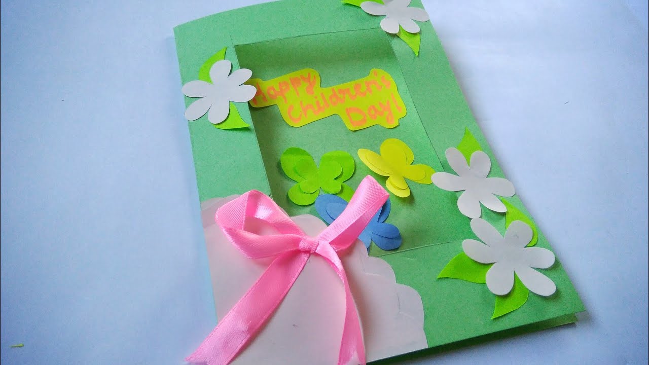 How to make: Children's Day Special Greeting Card | Dinesh Arts - YouTube
