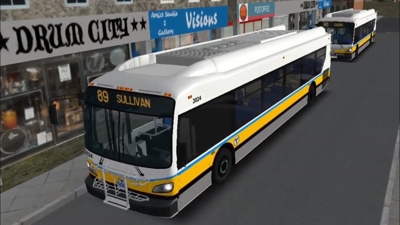 MBTA Route 89 Sullivan (New Flyer XDE40 #2024) OMSI 2 - YouTube