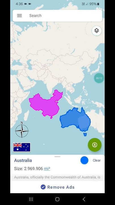 China vs Australia size comparison - YouTube