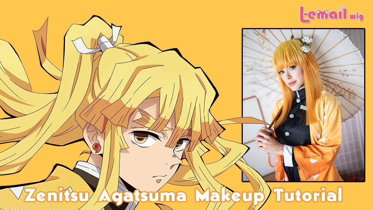 Zenitsu Agatsuma Makeup Tutorial - Demon Slayer - YouTube