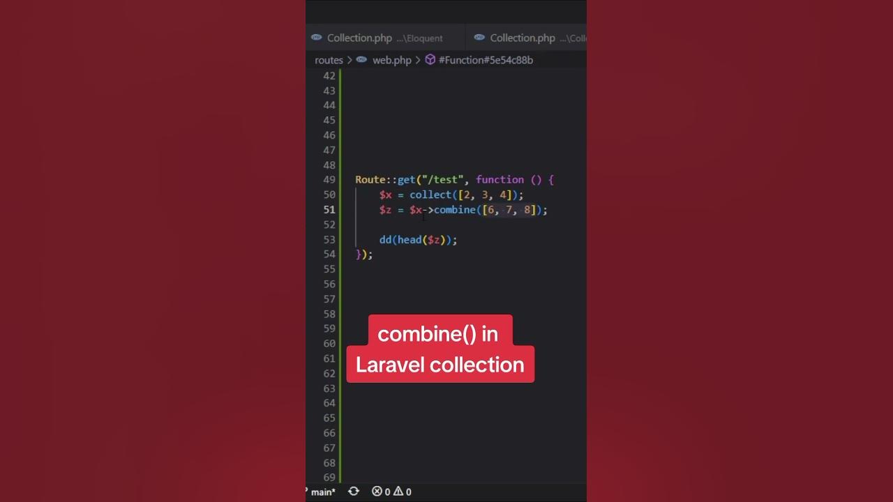 Combine Laravel Collection Laravel Webdevelopment Development Tricks Tips Youtube