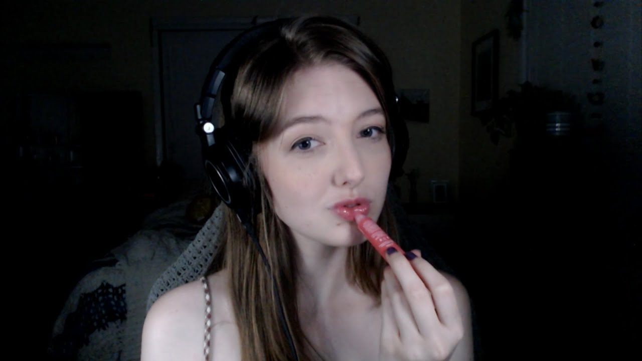 Asmr Lip Gloss Application Mouth Sounds And Tapping Youtube