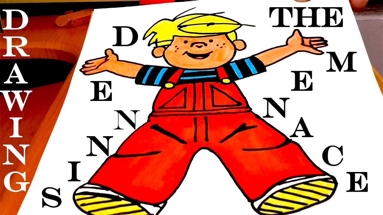 How to Draw DENNIS The Menace Easy | #MrUsegoodART - YouTube