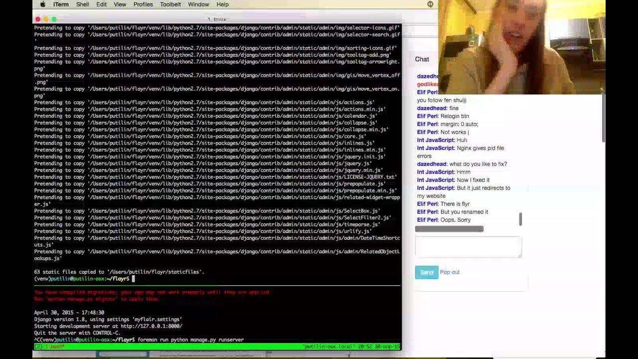 Working on my .vimrc then python webdev - YouTube