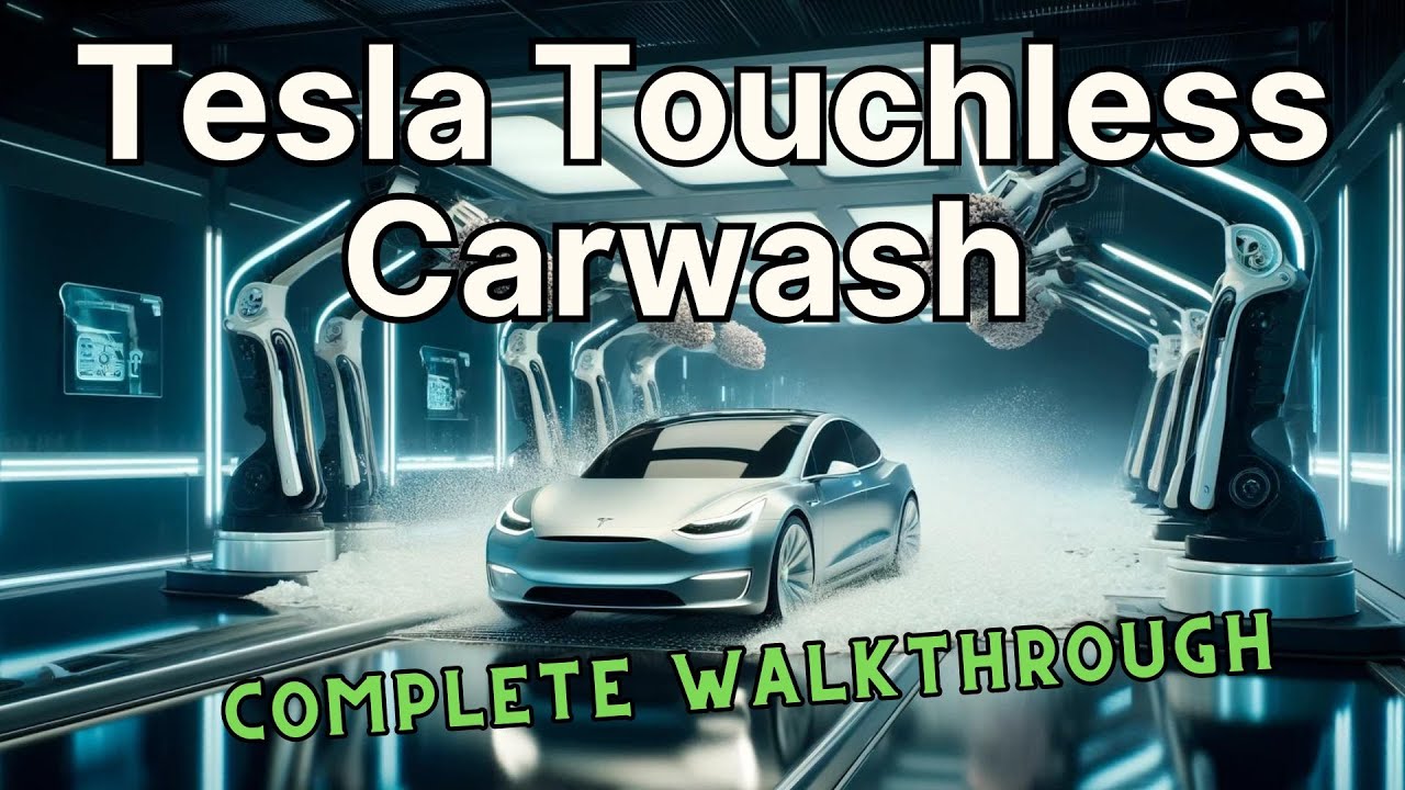 Tesla Touchless Carwash Complete Walkthrough | Car wash mode - YouTube