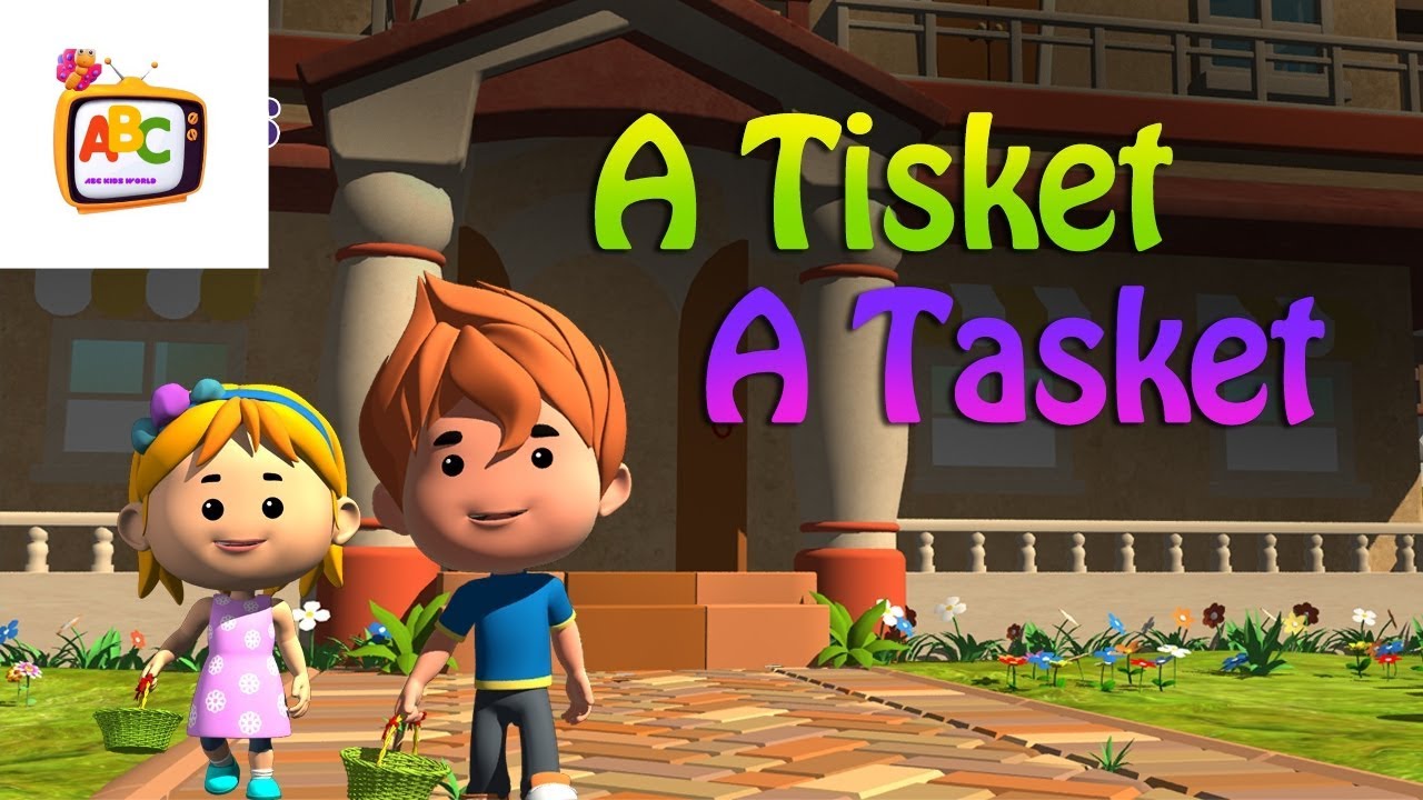 A Tisket A Tasket with Lyrics| ABC kids world NurseryRhymes and Songs ...