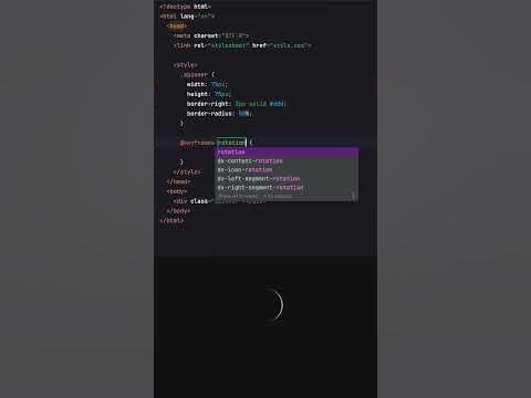 How To Make Loading Spinner | HTML & CSS Only - YouTube