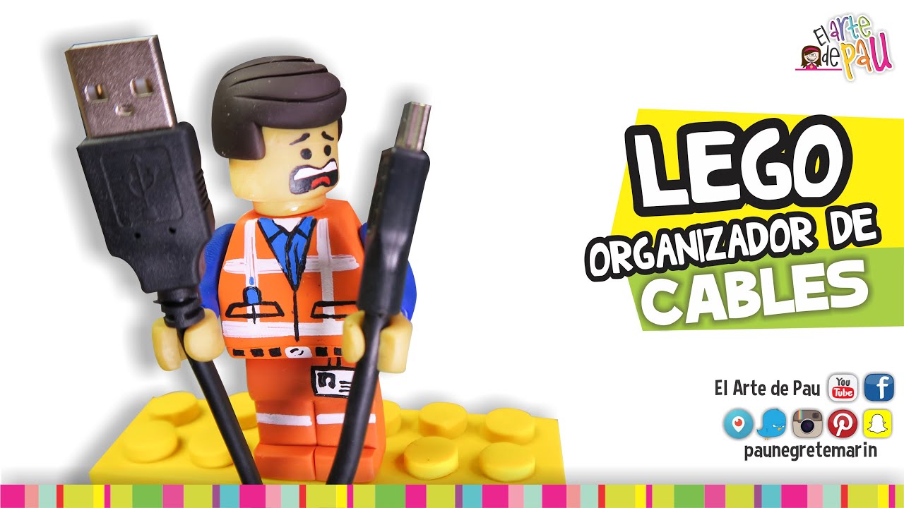 LEGO organizador de CABLES de arcilla polimérica - YouTube