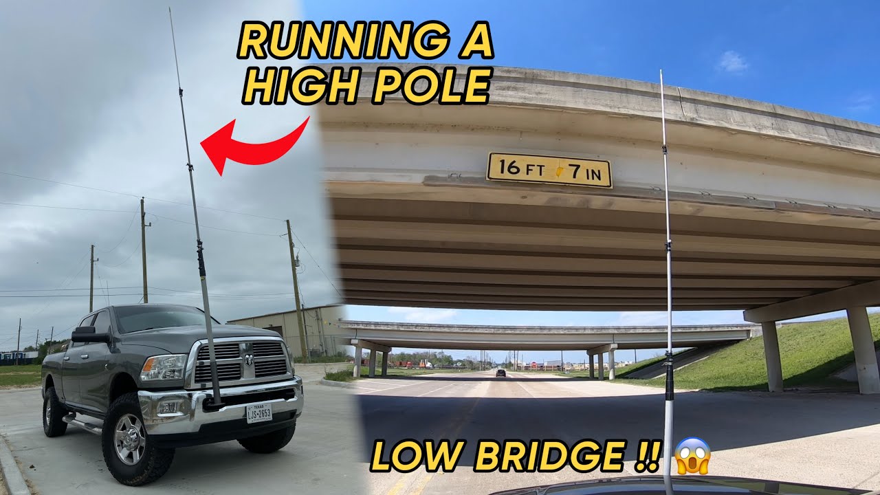 running a HIGH POLE to check route before hauling a oversize load ...