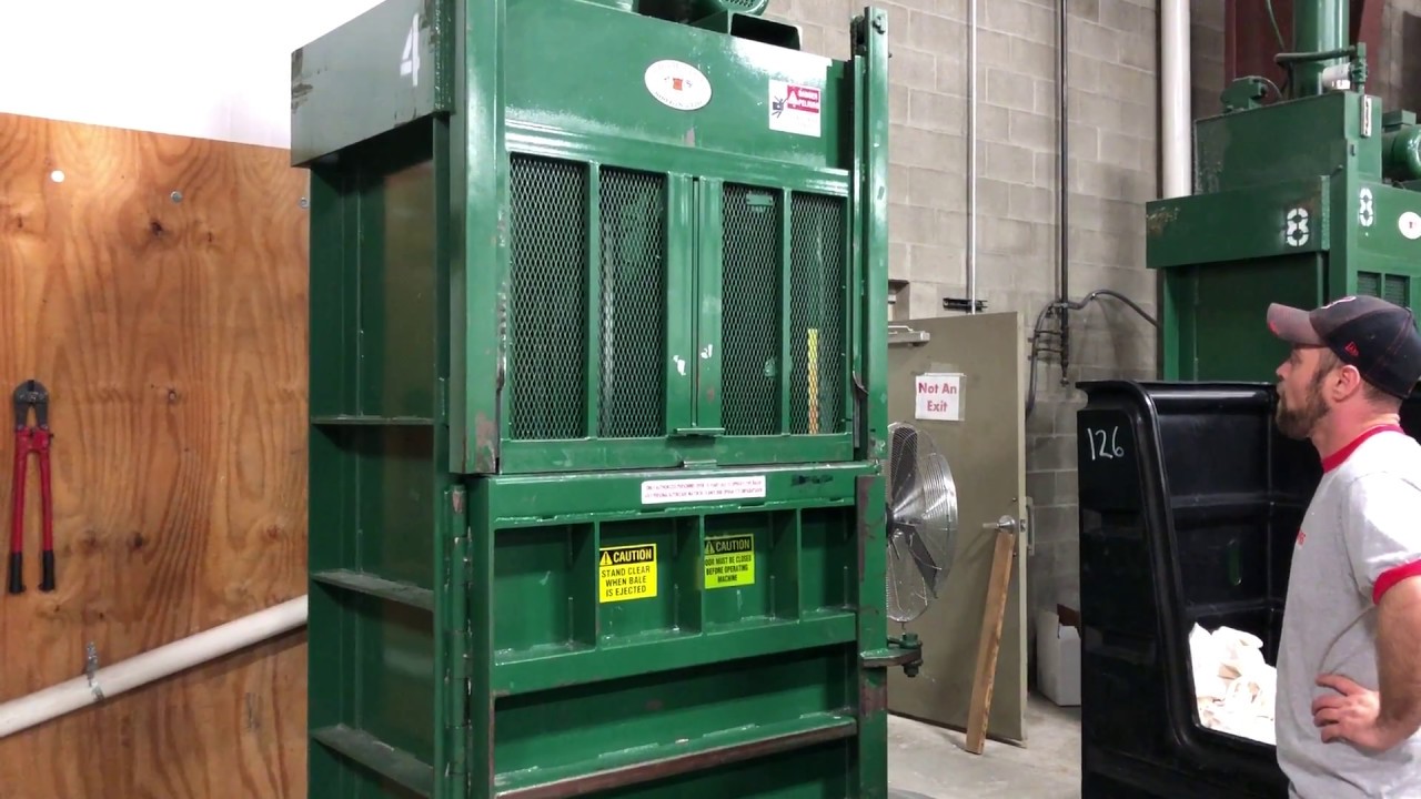 MAKING A BALE OF WIPING RAGS - YouTube