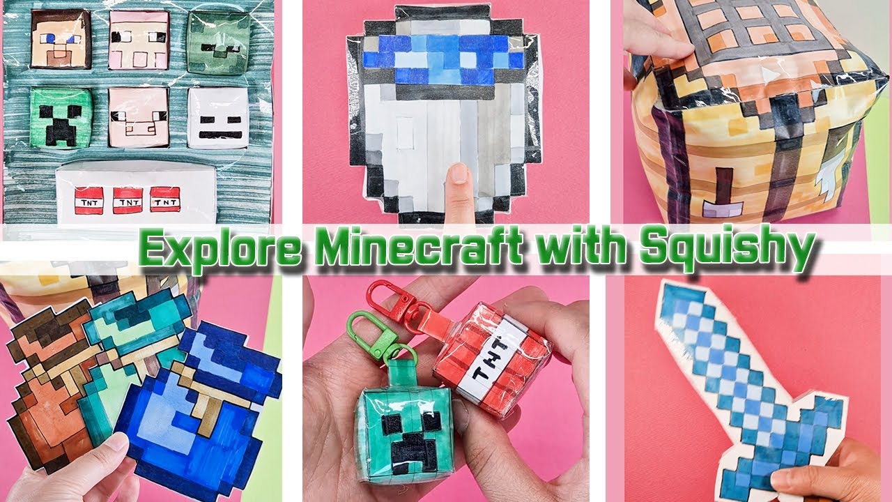 Minecraft Squishy Collection, Paperdiy, Paper Squishy, Tutorial, Crafts ...