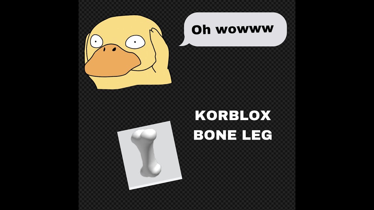 HOW TO GET THE KORBLOX BONE LEG (Tutorial) - YouTube